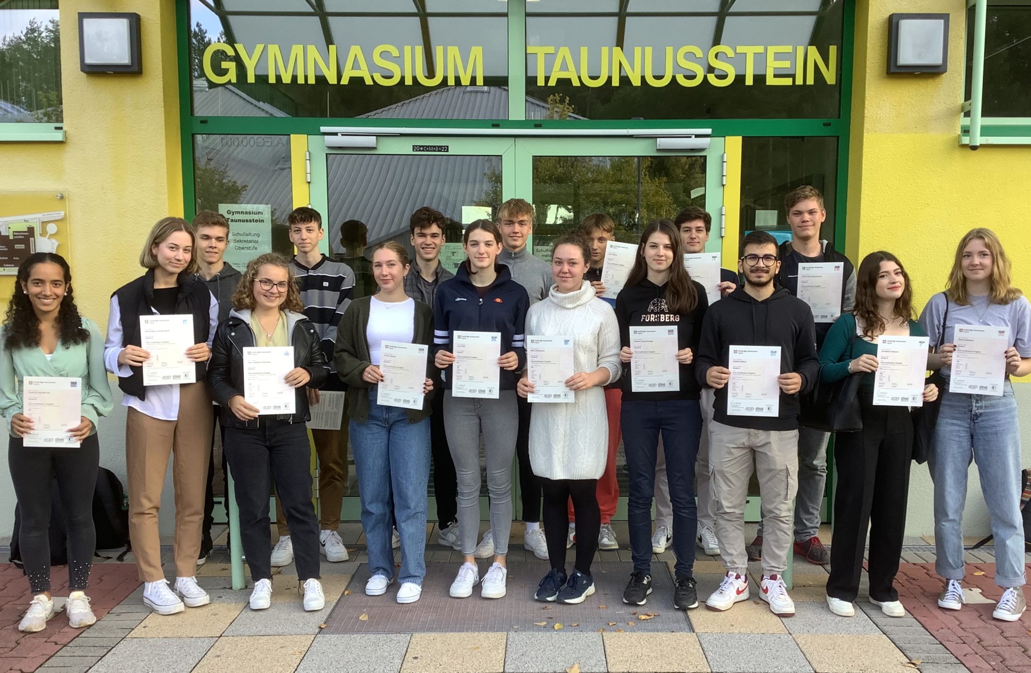 Das Gymnasium Taunusstein feiert seine Cambridge English Absolventen ...